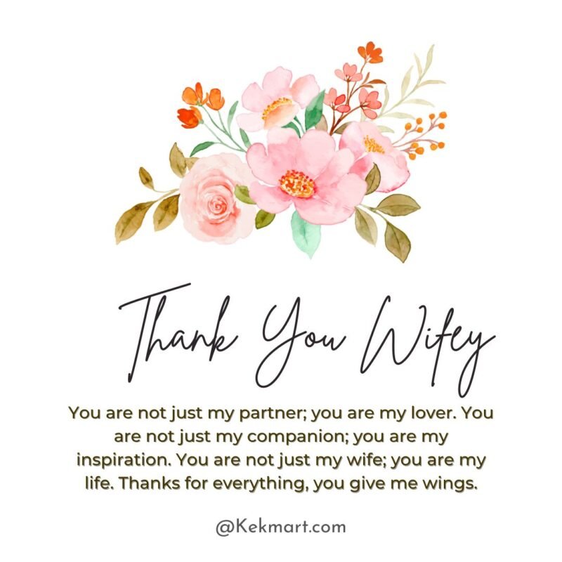 201+ Heartfelt Thank You Message For Wife - Kekmart