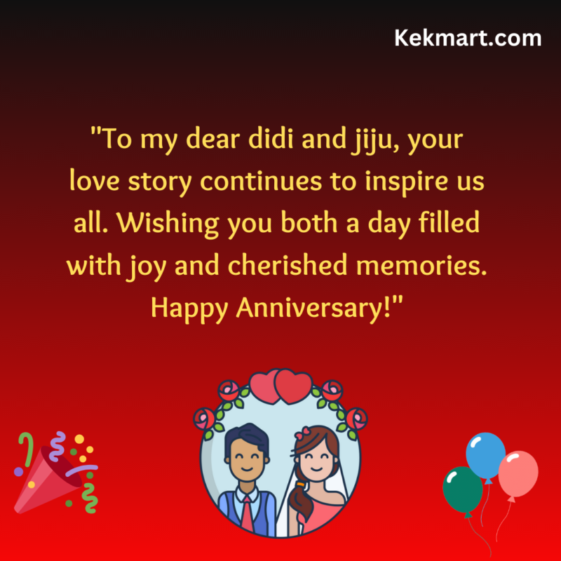 250+ Happy Anniversary Wishes For Didi And Jiju - Kekmart - Kekmart